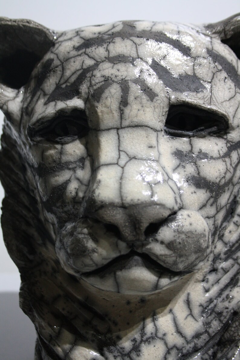 Céramic Raku the Tiger - Etsy