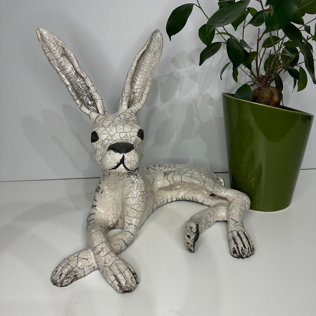 Céramic Raku the Wild Rabbit - Etsy UK