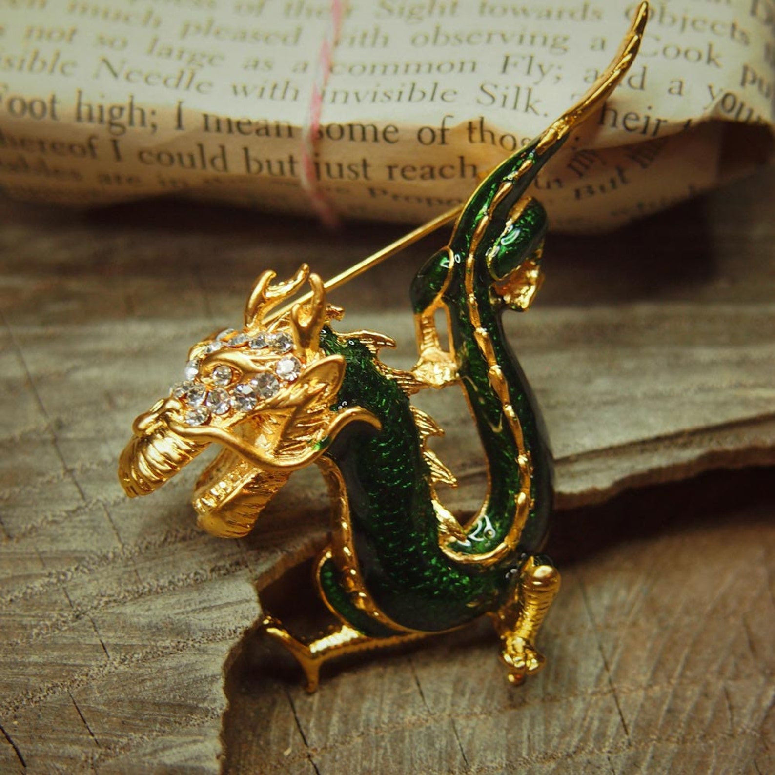 Oriental Dragon Brooch Antique Vintage Styled Bridesmaid - Etsy