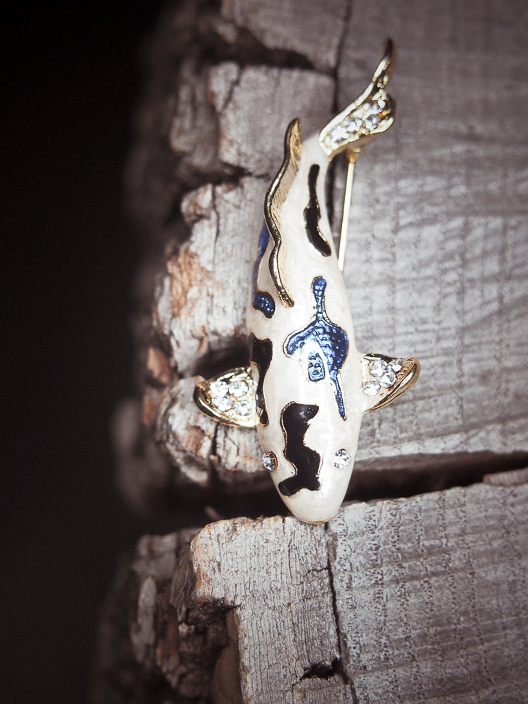 Sparkle Fish Brooch Antique Vintage Styled, Bridesmaid, Rhinestone ...