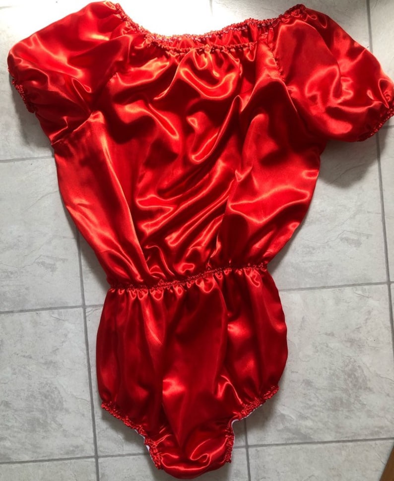 Erotic Double Satin Teddy Romper Playsuit Onsie Adult One Size Etsy