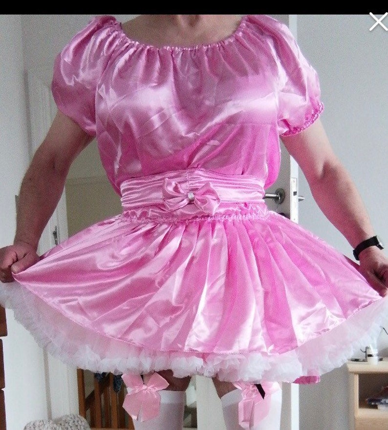 Sissy Satin Dress Made To Measure Any Colour Any Size Comes Etsy