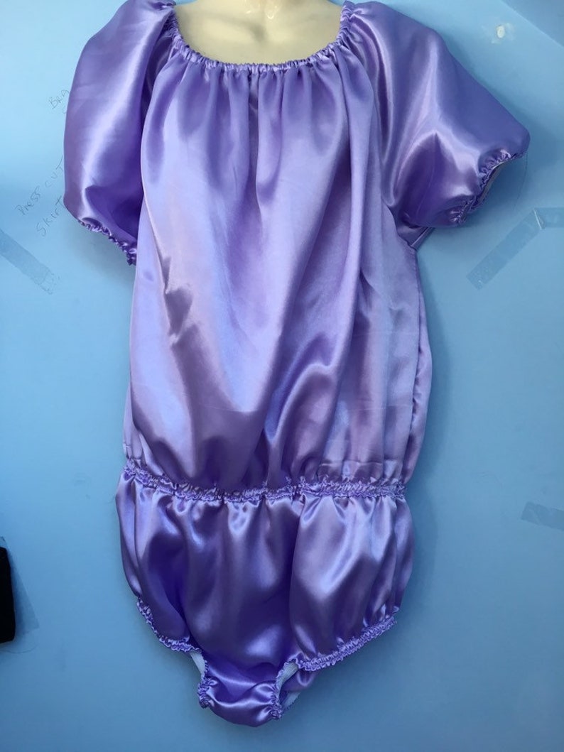 Erotic Double Satin Teddy Romper Playsuit Onsie Adult One Size Etsy