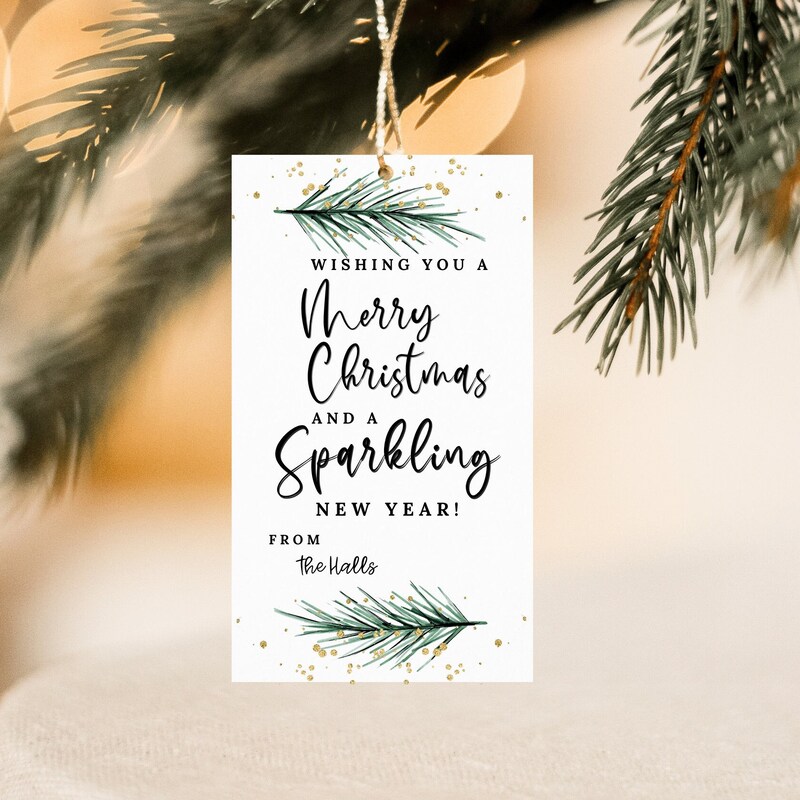 Pinecone Christmas Tag - Etsy