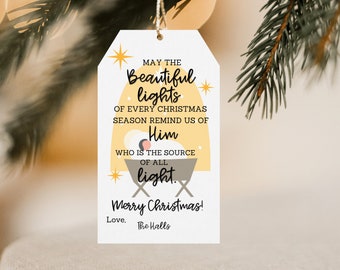 Light of Christ Christmas Tags DIGITIAL DOWNLOAD - Etsy