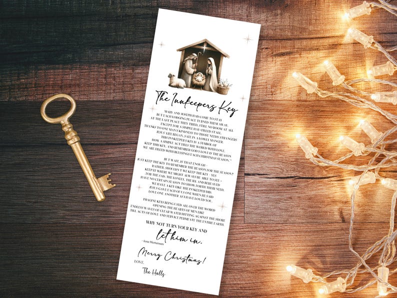 The Innkeepers Key Christmas Poem | Christ-centered Christmas ...