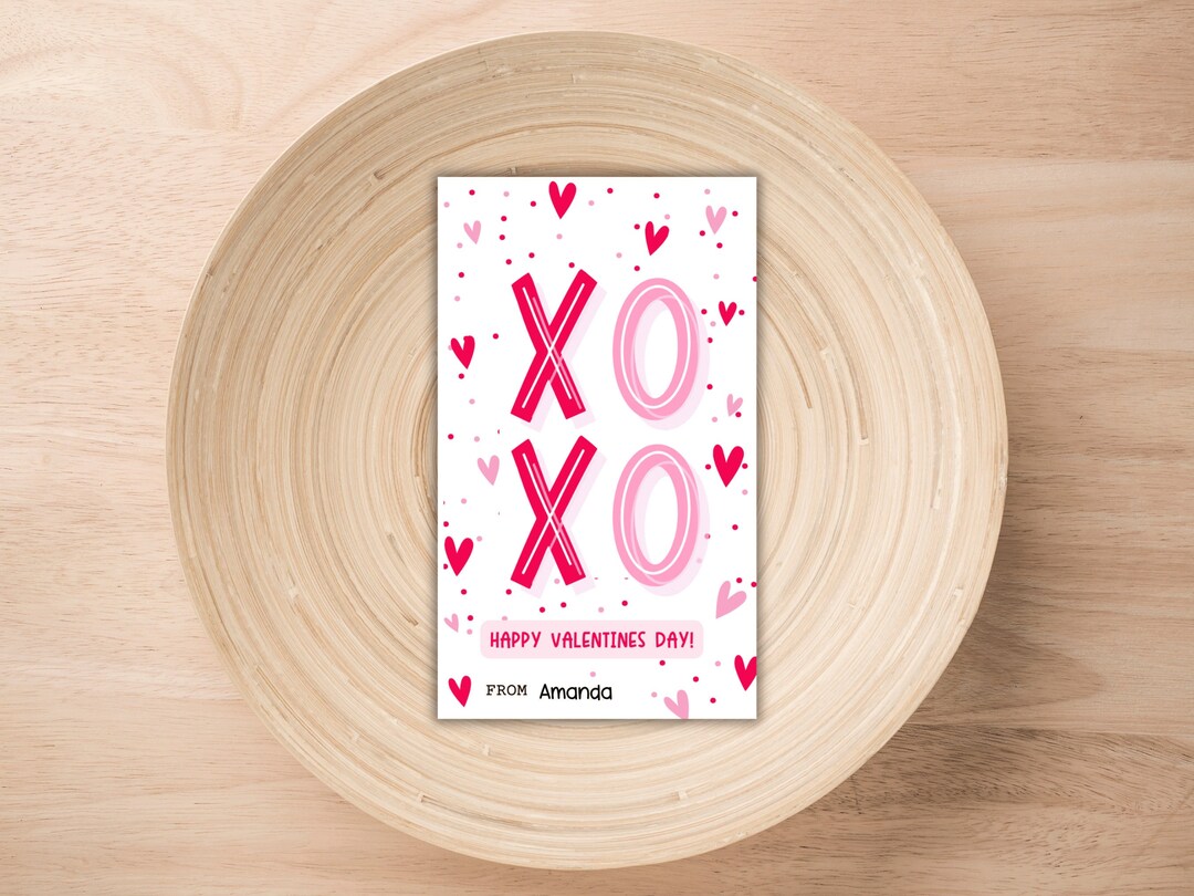 Printable| Valentines Card | XOXO | Happy Valentine Day | Valentine Day ...