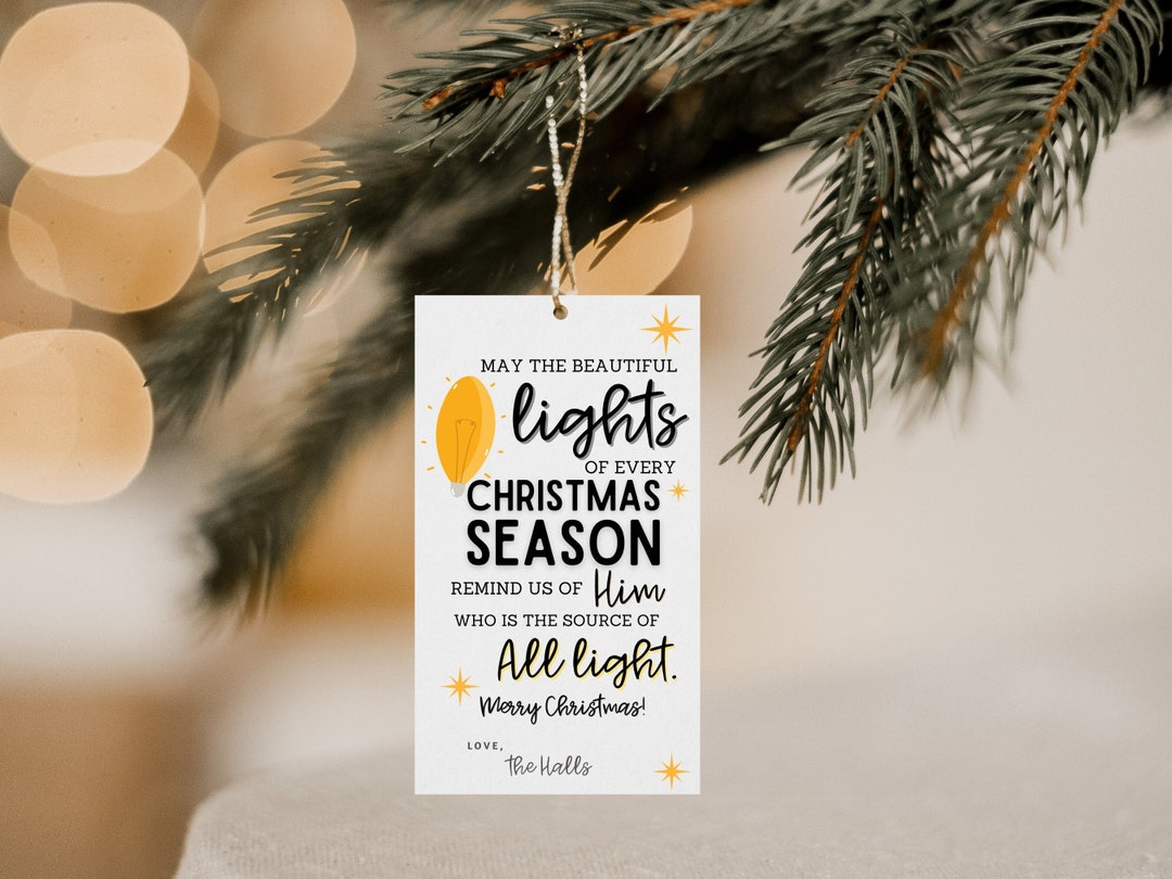 Christmas Light of Christ Gift Tags | Merry Christmas Tags | May the ...