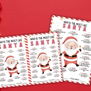 Who is Most Like Santa, Christmas Party Game, Holiday Party Game ...