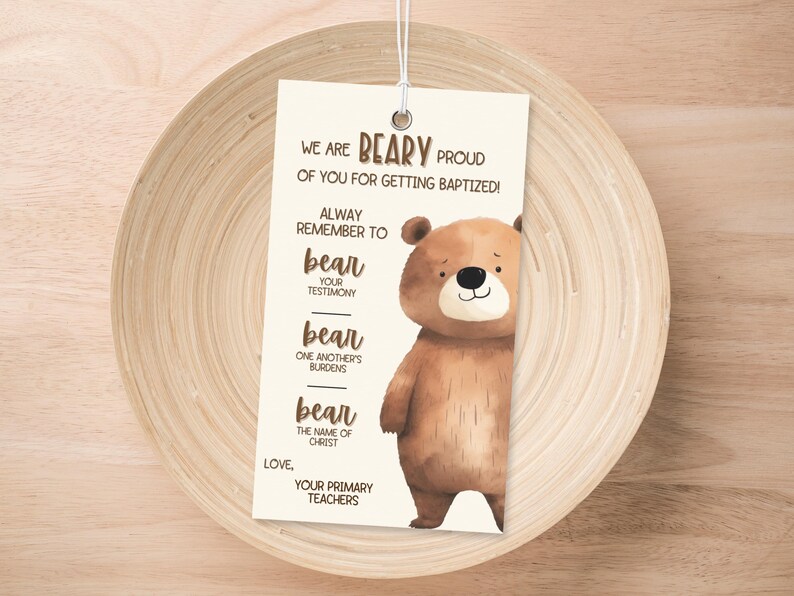 Baptism Bears, Three Bears of Baptism, It's Great to Be Eight, LDS ...