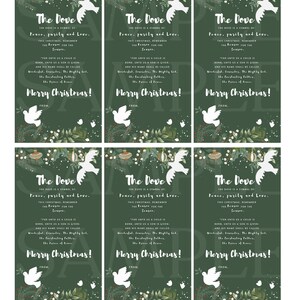 The Dove Christmas Poem | Merry Christmas | Christian Gift Tag ...