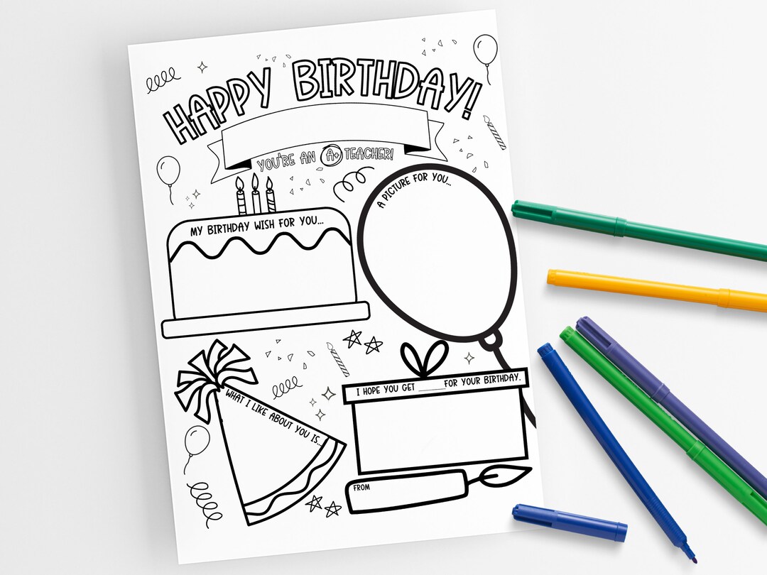 Happy Birthday Teacher | Thank You Teacher Printable | Teacher ...