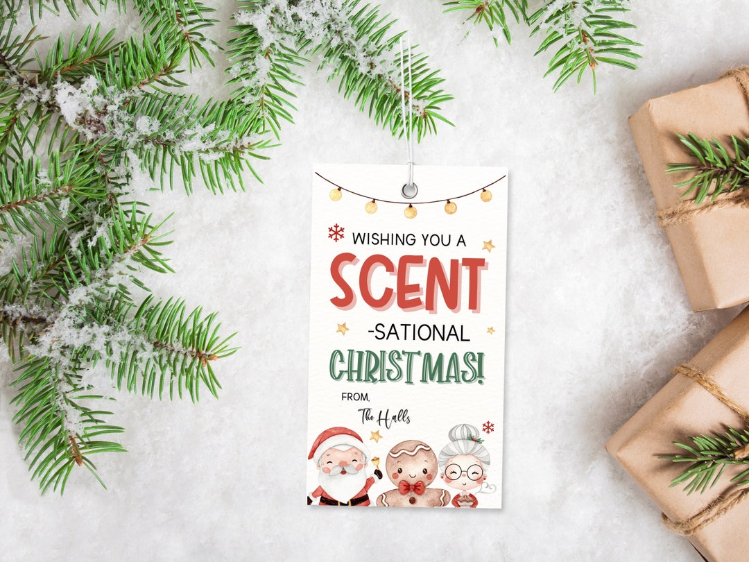 Wishing You a Scentsational Christmas Merry Christmas Tag | Candle Tag ...