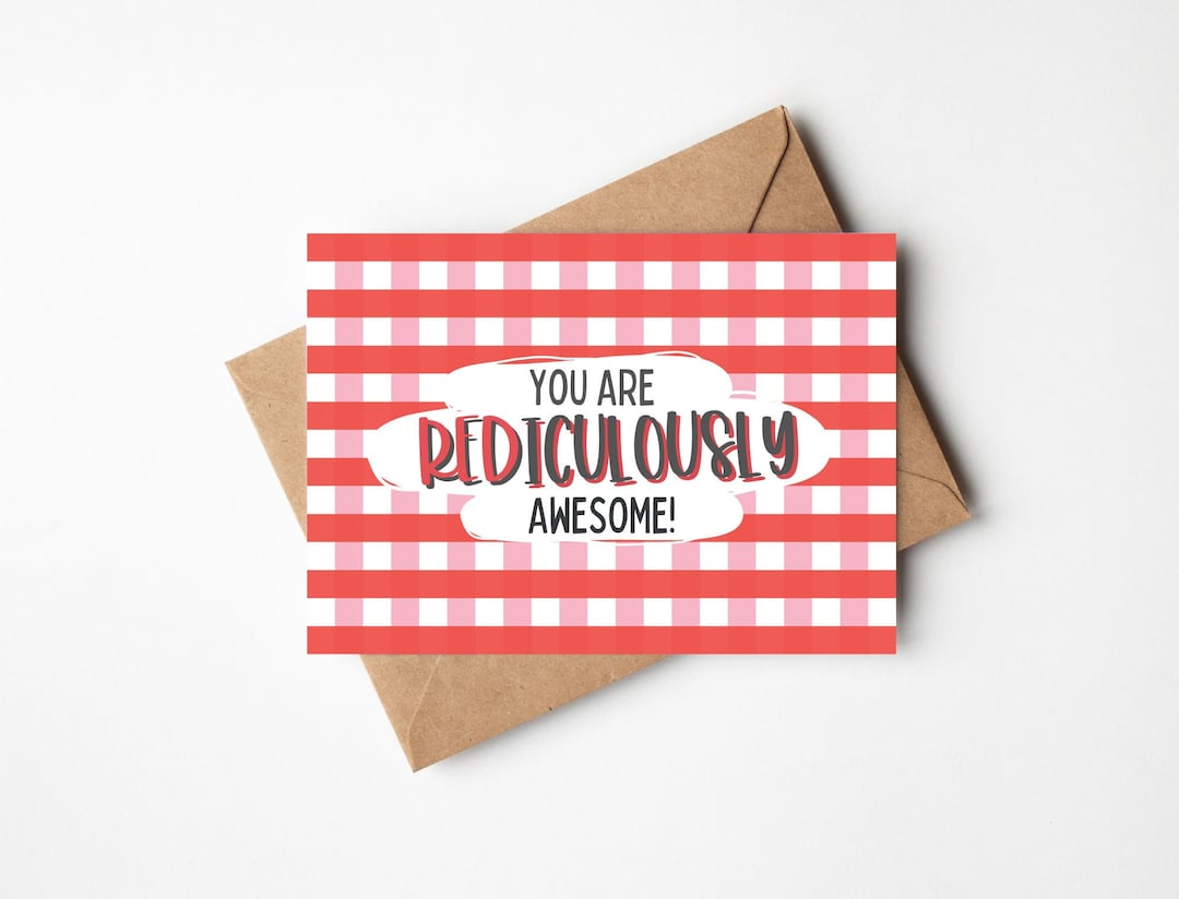 Red Card | Red-iculously Awesome Card | Thank You Greeting Card ...