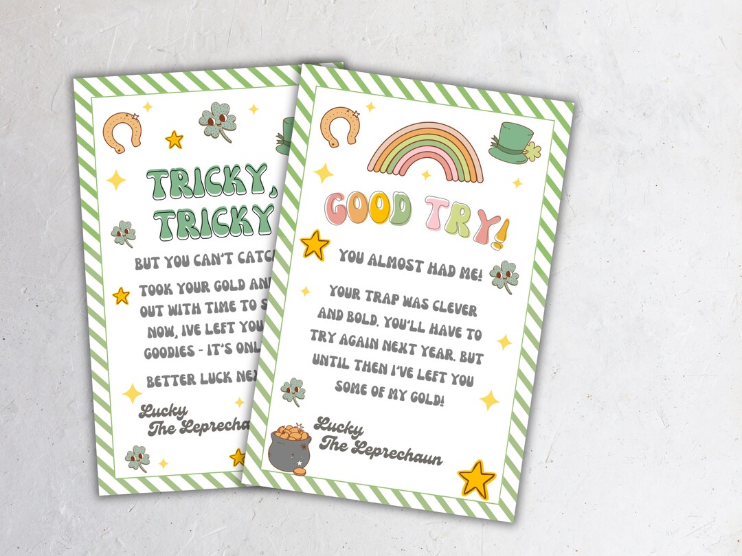 Groovy Leprechaun Trap Letter | Groovy St Patricks Day Kids Printable ...