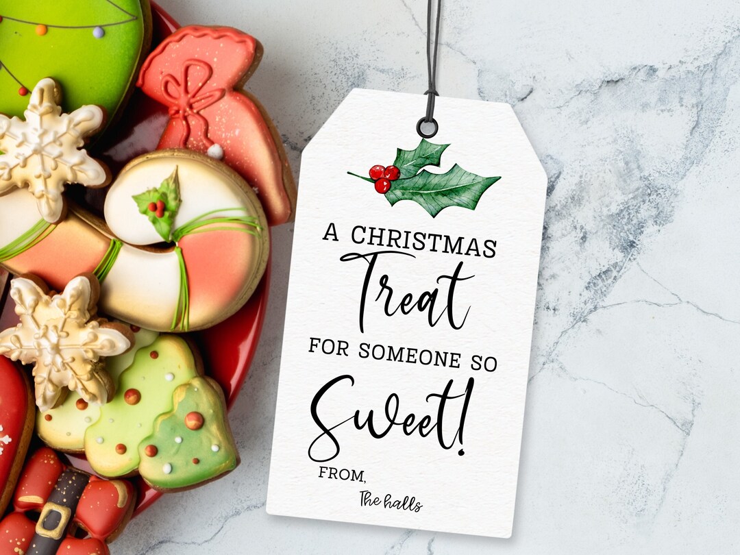 Christmas Treat Gift Tag | Merry Christmas | Editable Gift Tag ...