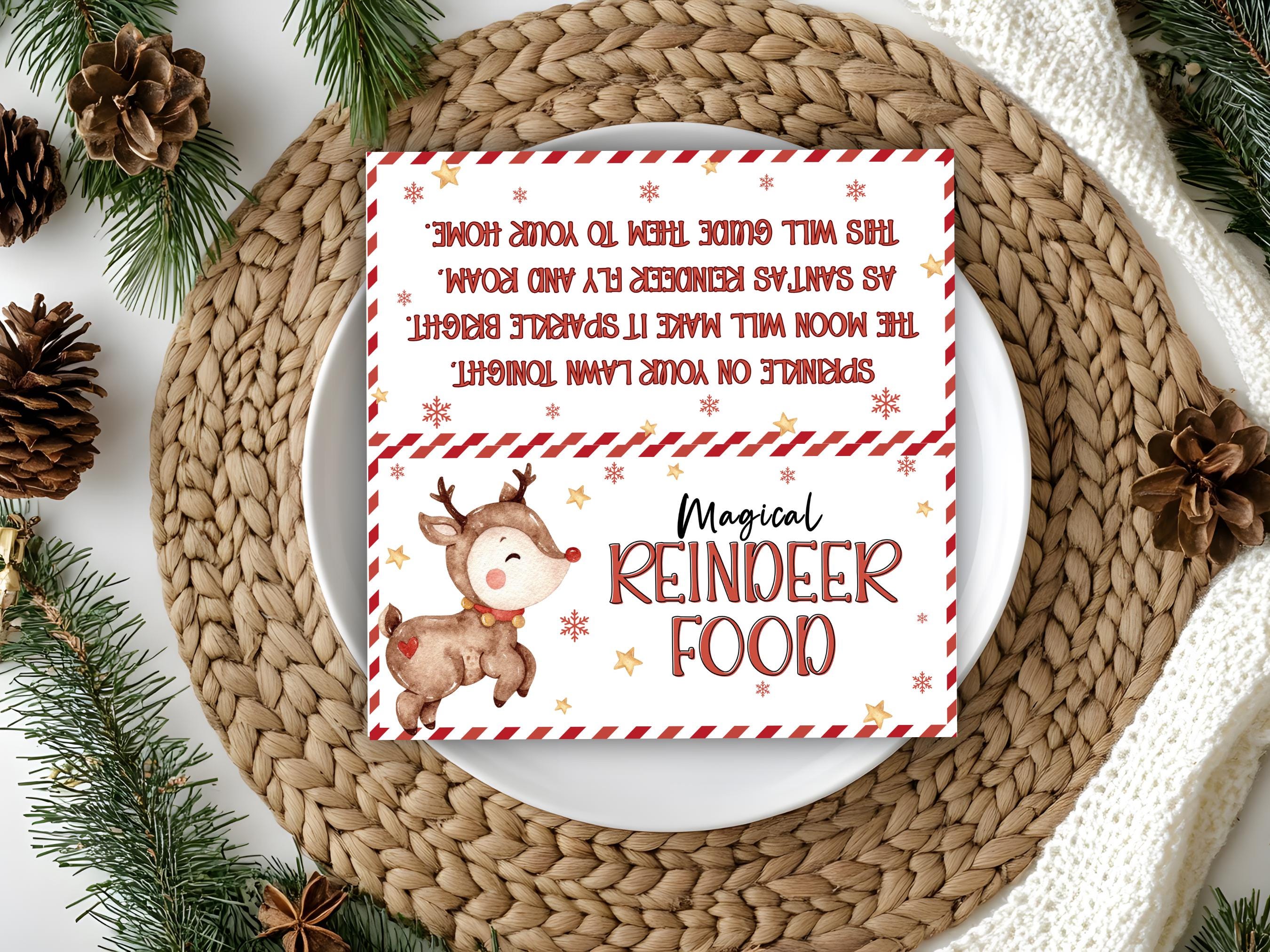 Magical Reindeer Food, Reindeer Food Bag Topper, Christmas Party Favor ...