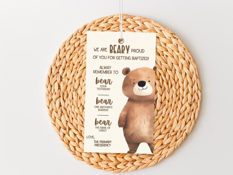 Baptism Bears, Three Bears of Baptism, It's Great to Be Eight, LDS ...