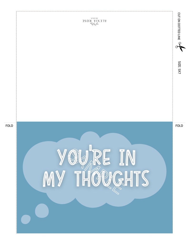 You're in My Thoughts Sympathy Card Thought Bubble Greeting Card ...