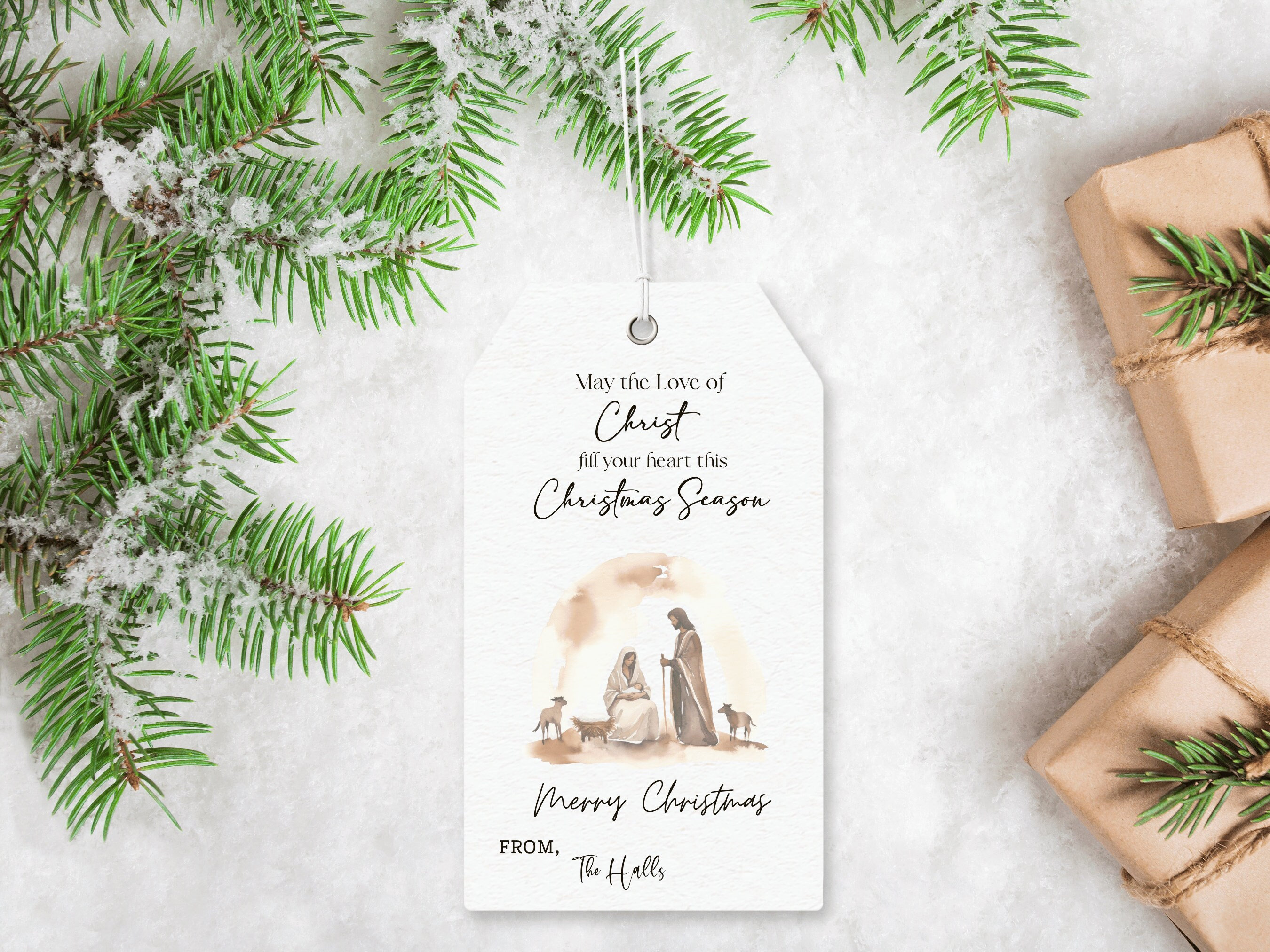 Love of Christ Christmas Tag | Merry Christmas Tags | Nativity ...