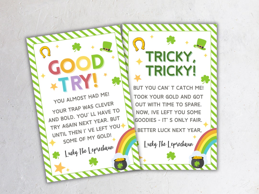 Leprechaun Trap Letter | St Patricks Day Kids Printable | St Paddys ...