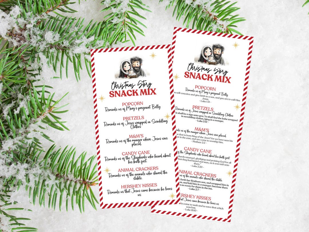 Christmas Story Snack Mix | Love of Christ Christmas Tag | Merry ...