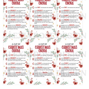 A Cup of Christmas Cocoa | Hot Chocolate | Merry Christmas Tag | Christ ...