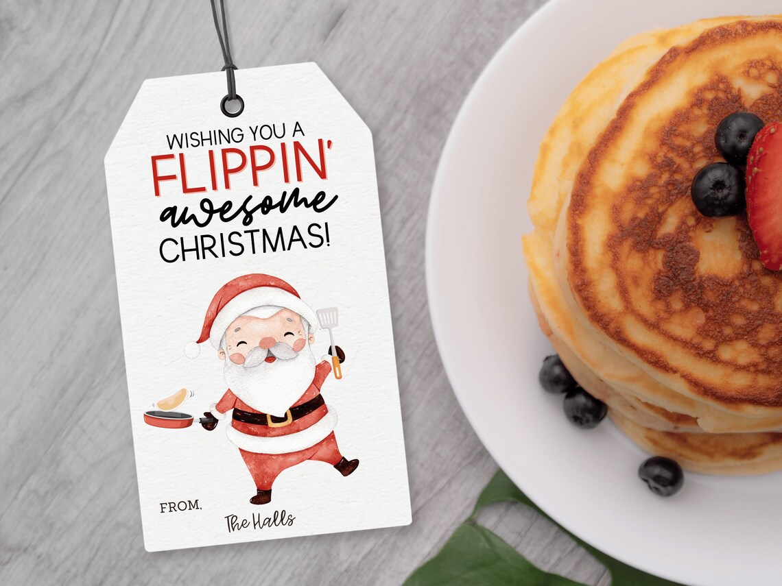 Flippin' Awesome Christmas Christmas Tag | Editable Gift Tag | Merry ...