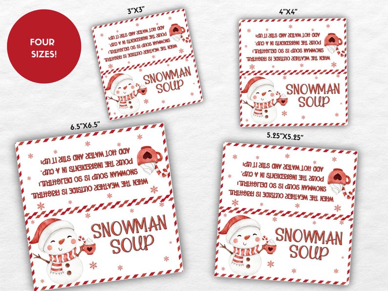 Snowman Soup Bag Topper, Christmas Cocoa, Hot Chocolate Bag Topper ...