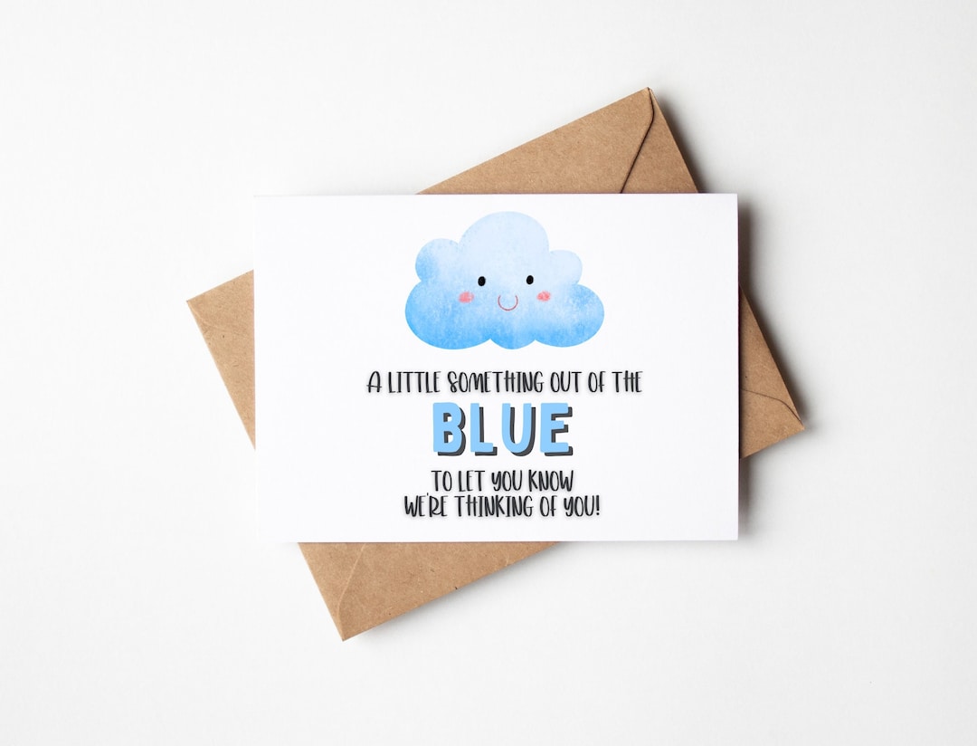 Something Out of the Blue Sympathy Card Cloud Greeting Card Thinking of ...