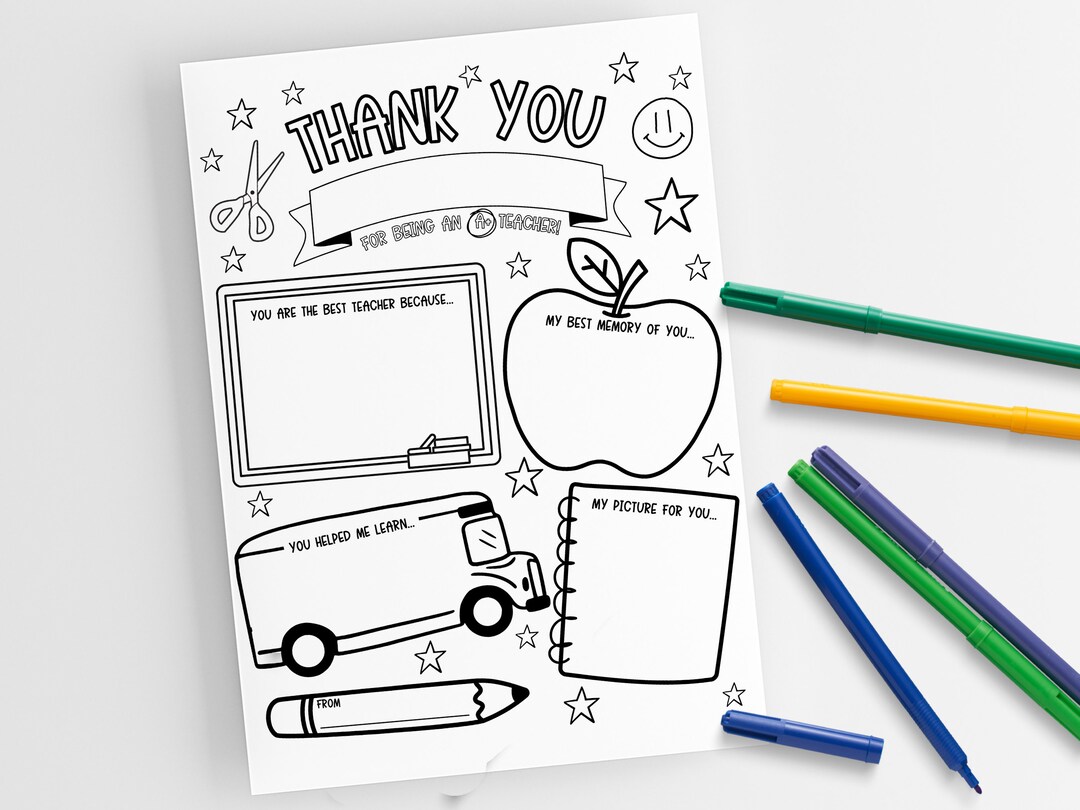 Thank You Teacher Printable | Teacher Appreciation Week Printable ...
