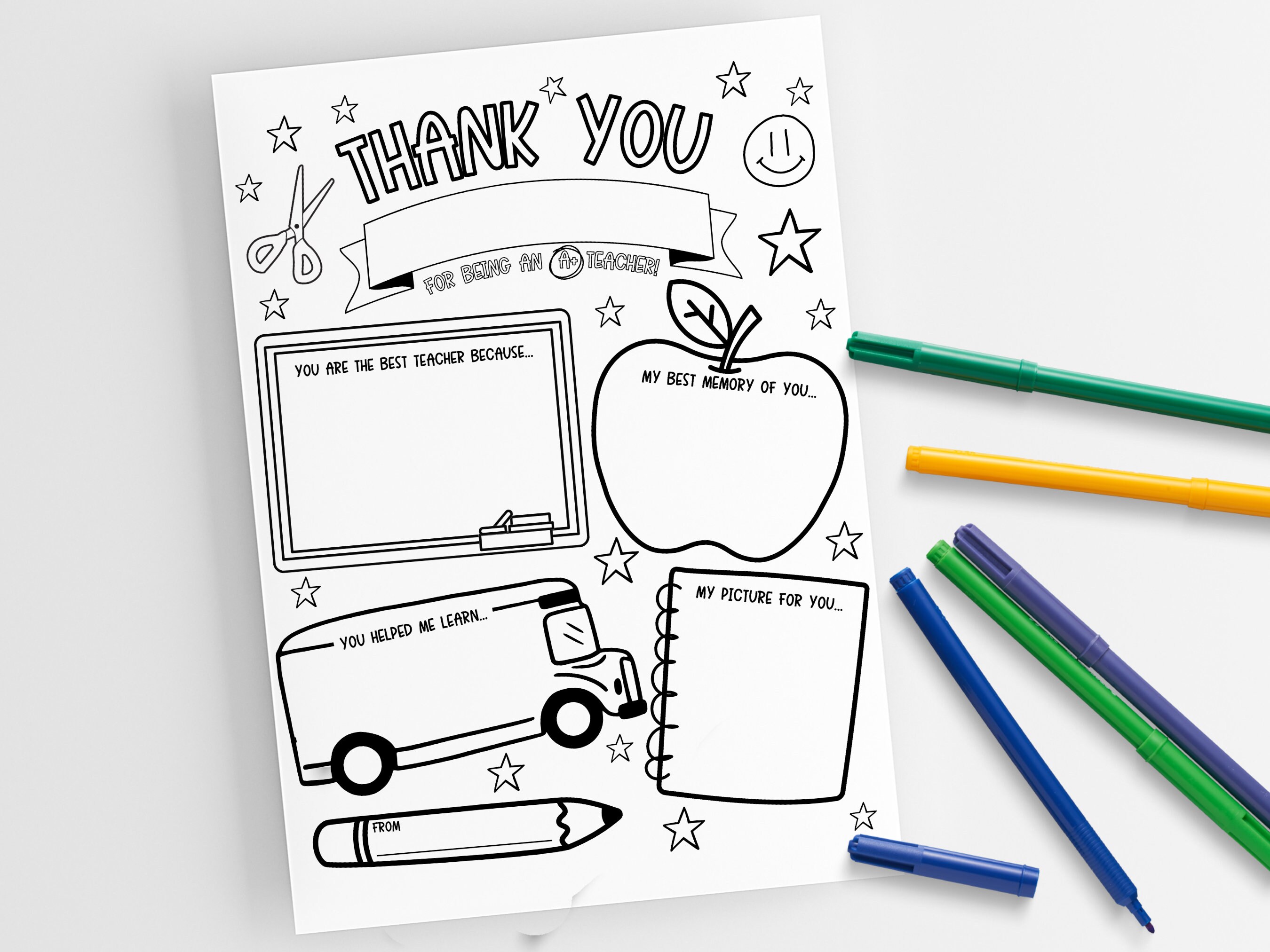 Thank You Teacher Printable | Teacher Appreciation Week Printable ...