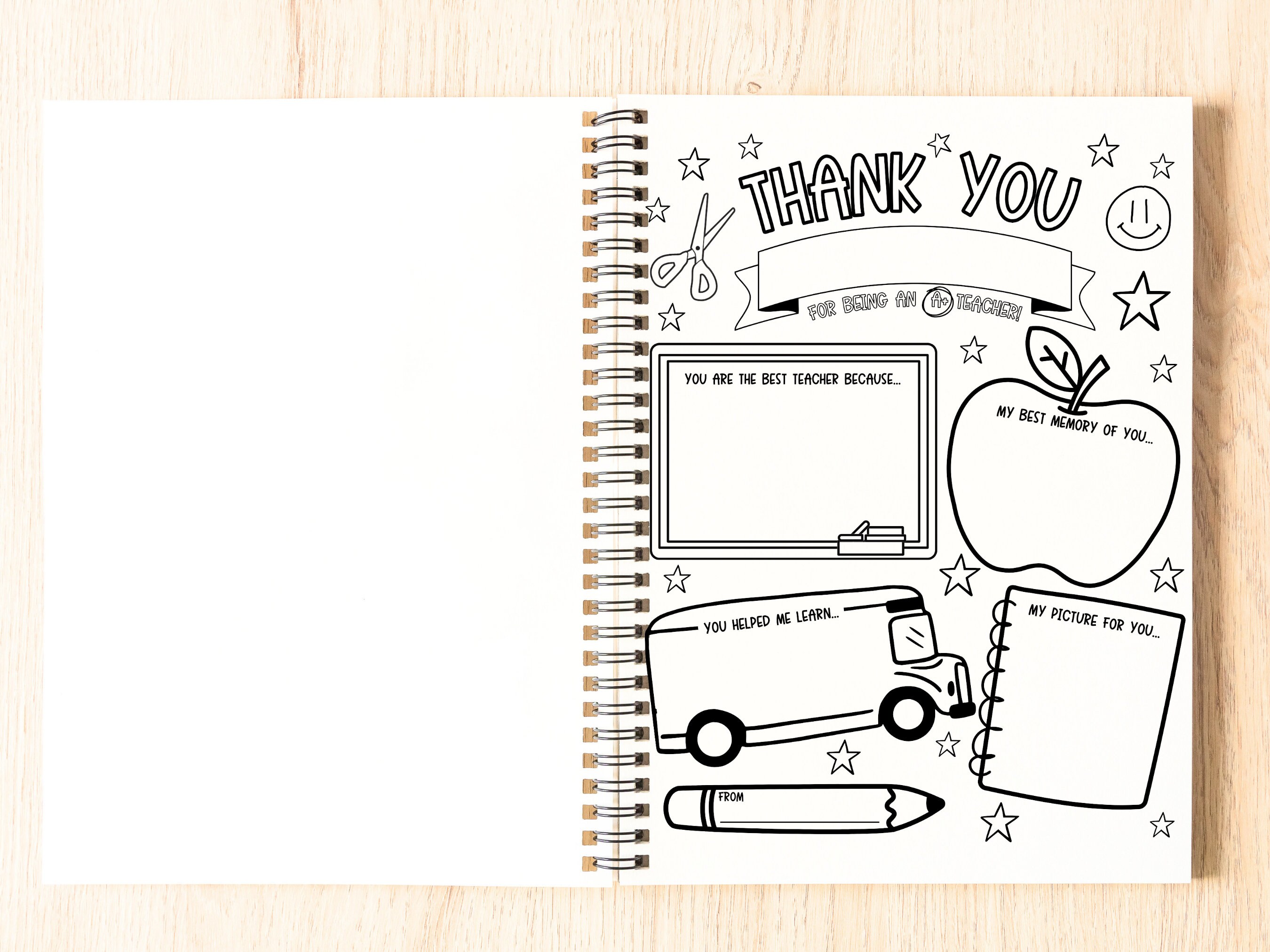 Thank You Teacher Printable Teacher Appreciation Week Printable Student ...