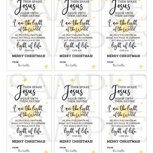 Light of the World | Christ Light Christmas Tag | Editable Gift Tag ...