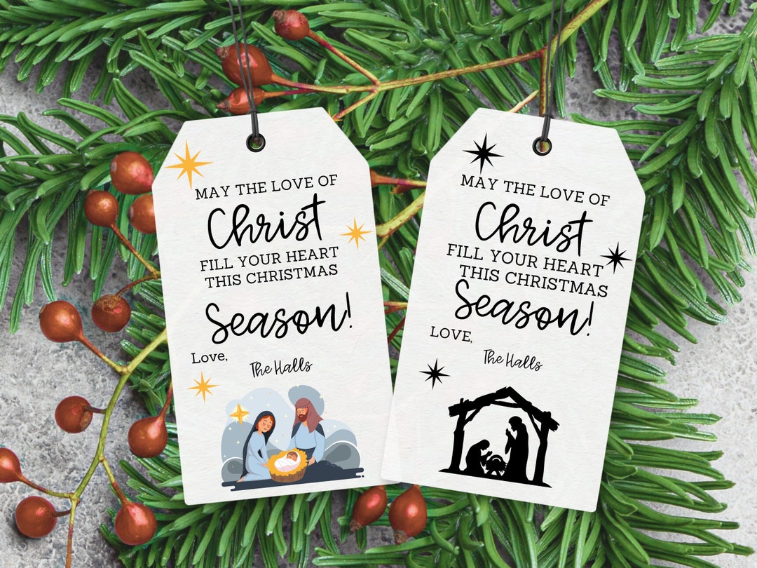 Love of Christ Christmas Tag | Merry Christmas Tags | Nativity ...