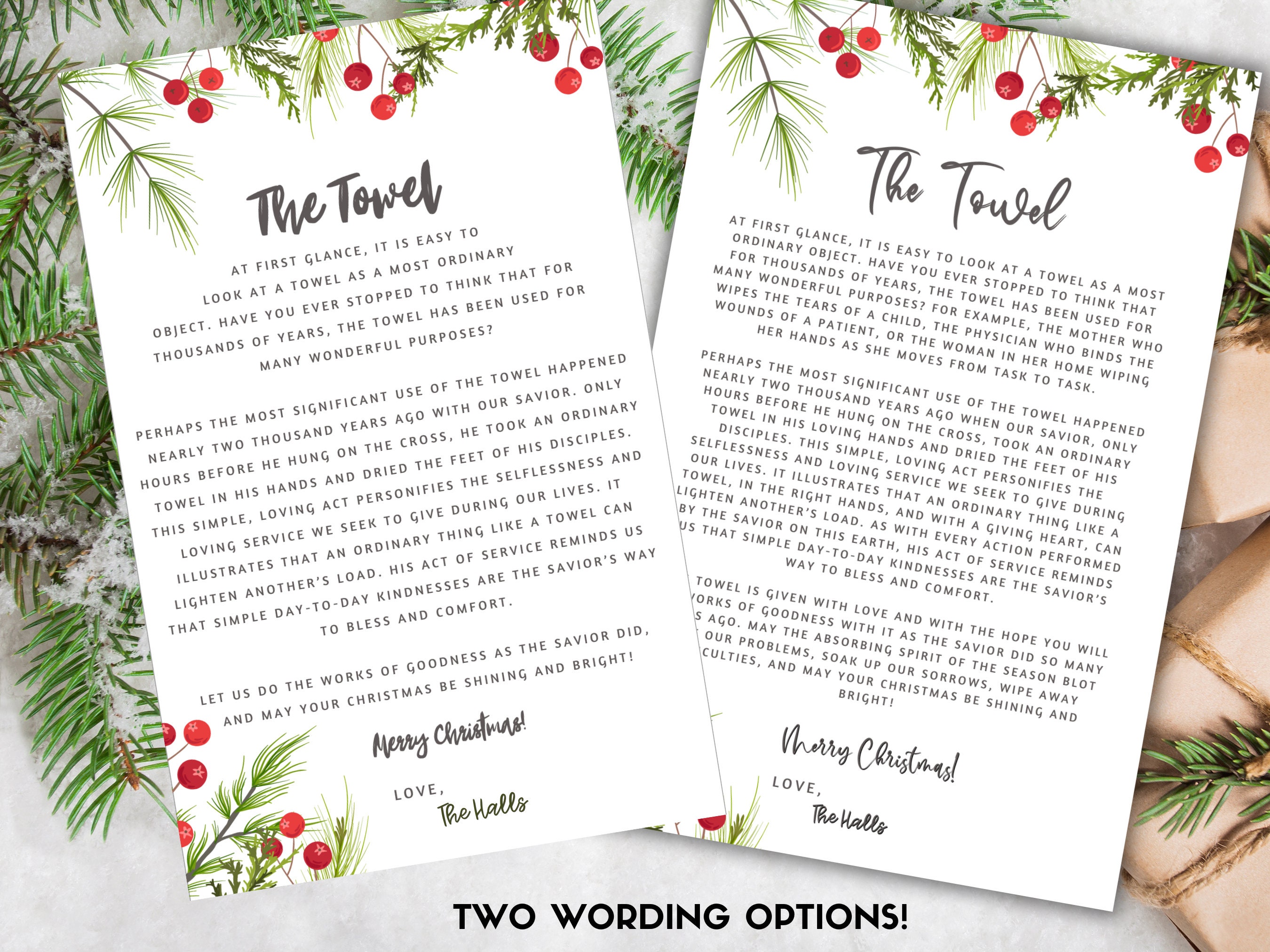 Christmas Towel Poem | Merry Christmas Tag | Christ Christmas Message ...