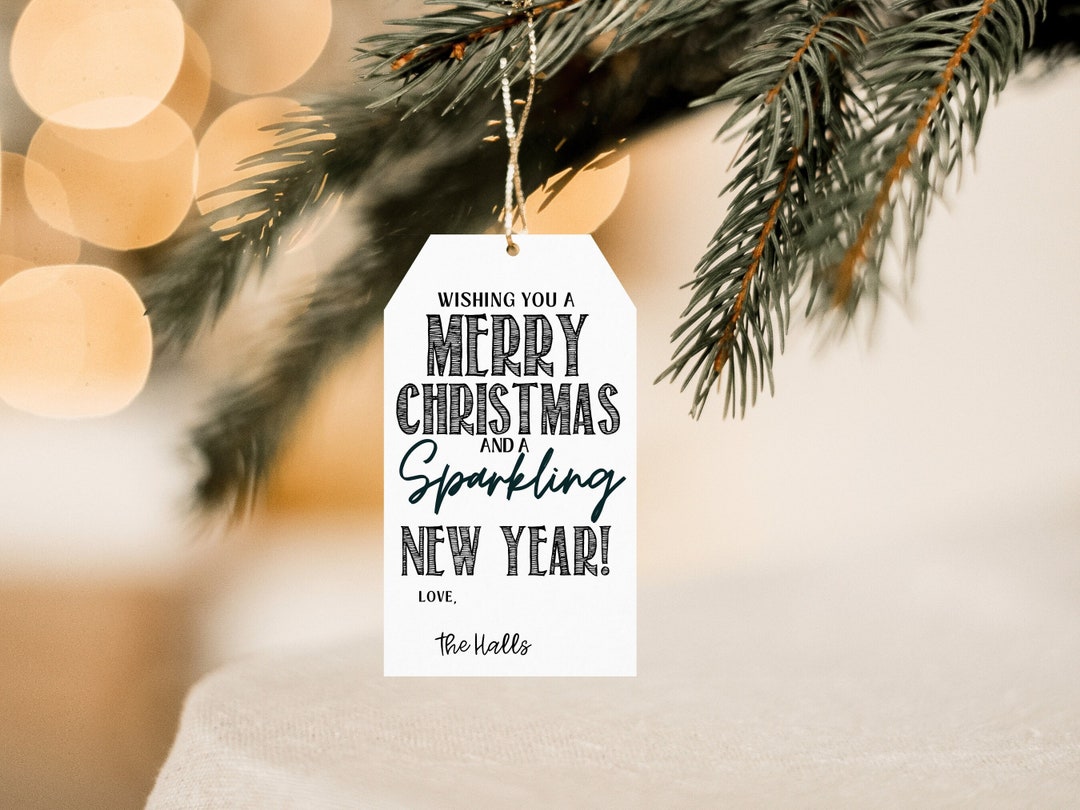 Christmas Gift Tag | Merry Christmas New Year Gift Tag | Neighbor Gift ...
