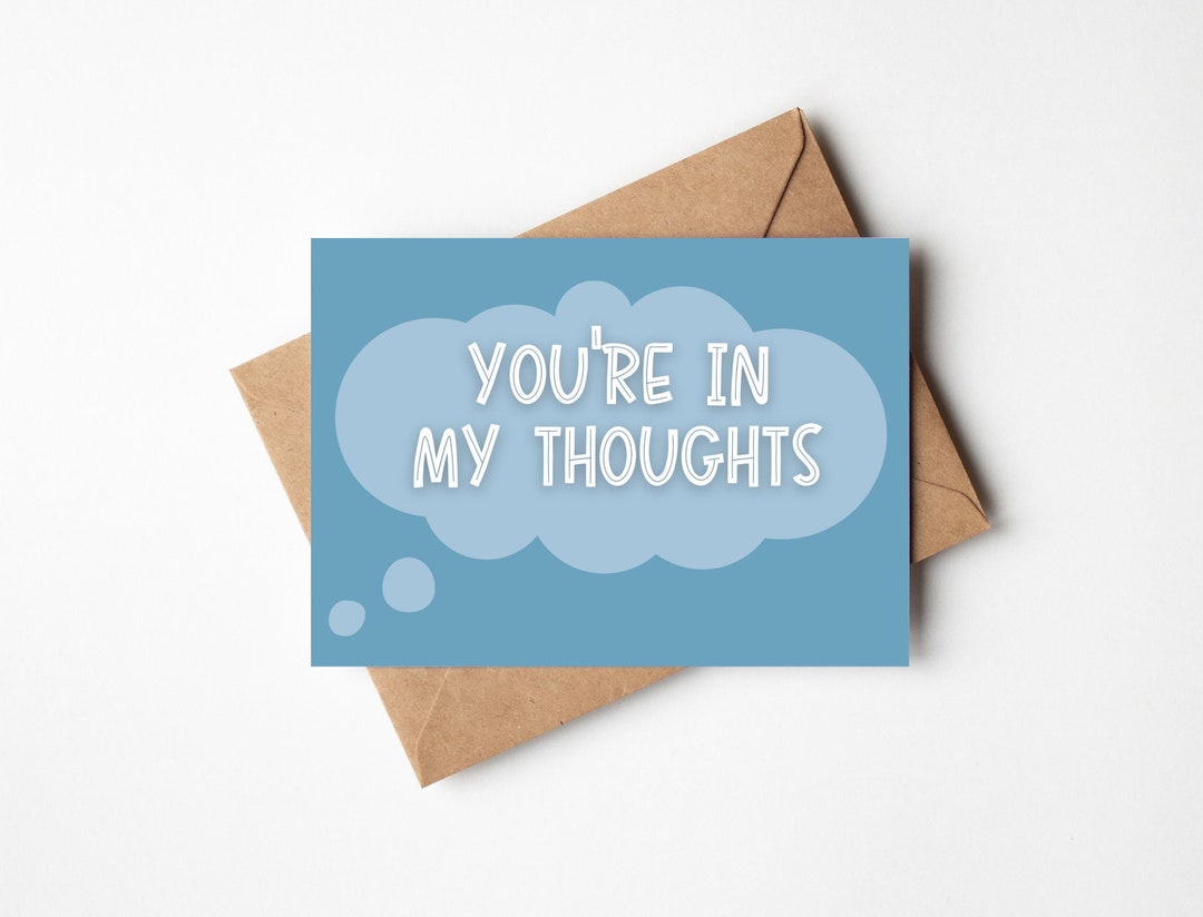 You're in My Thoughts Sympathy Card | Thought Bubble Greeting Card ...