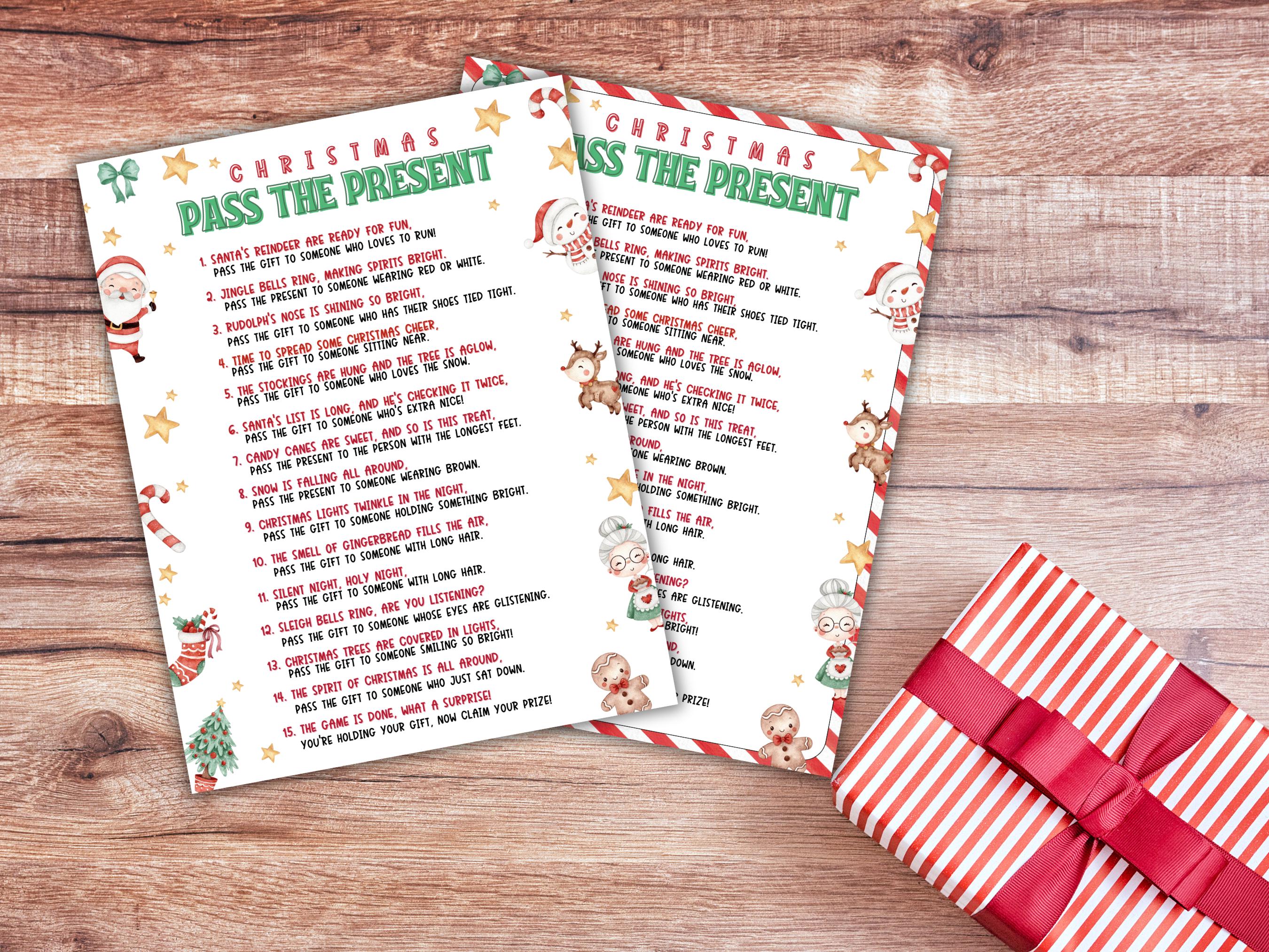 Christmas Pass the Present Game, White Elephant Gift, Christmas Gift ...
