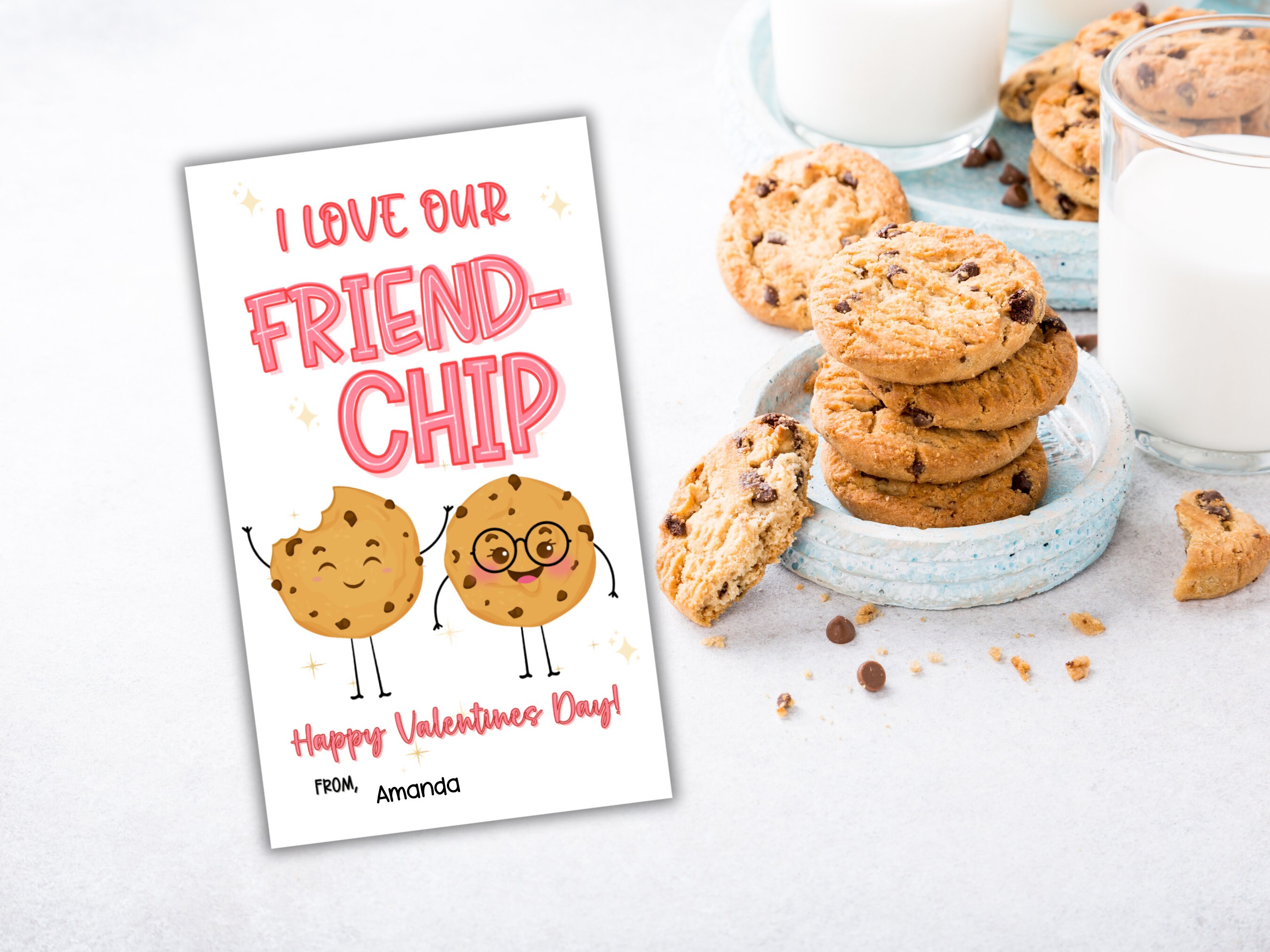 Printable Valentines Card | I Love Our Friend Chip Valentine ...