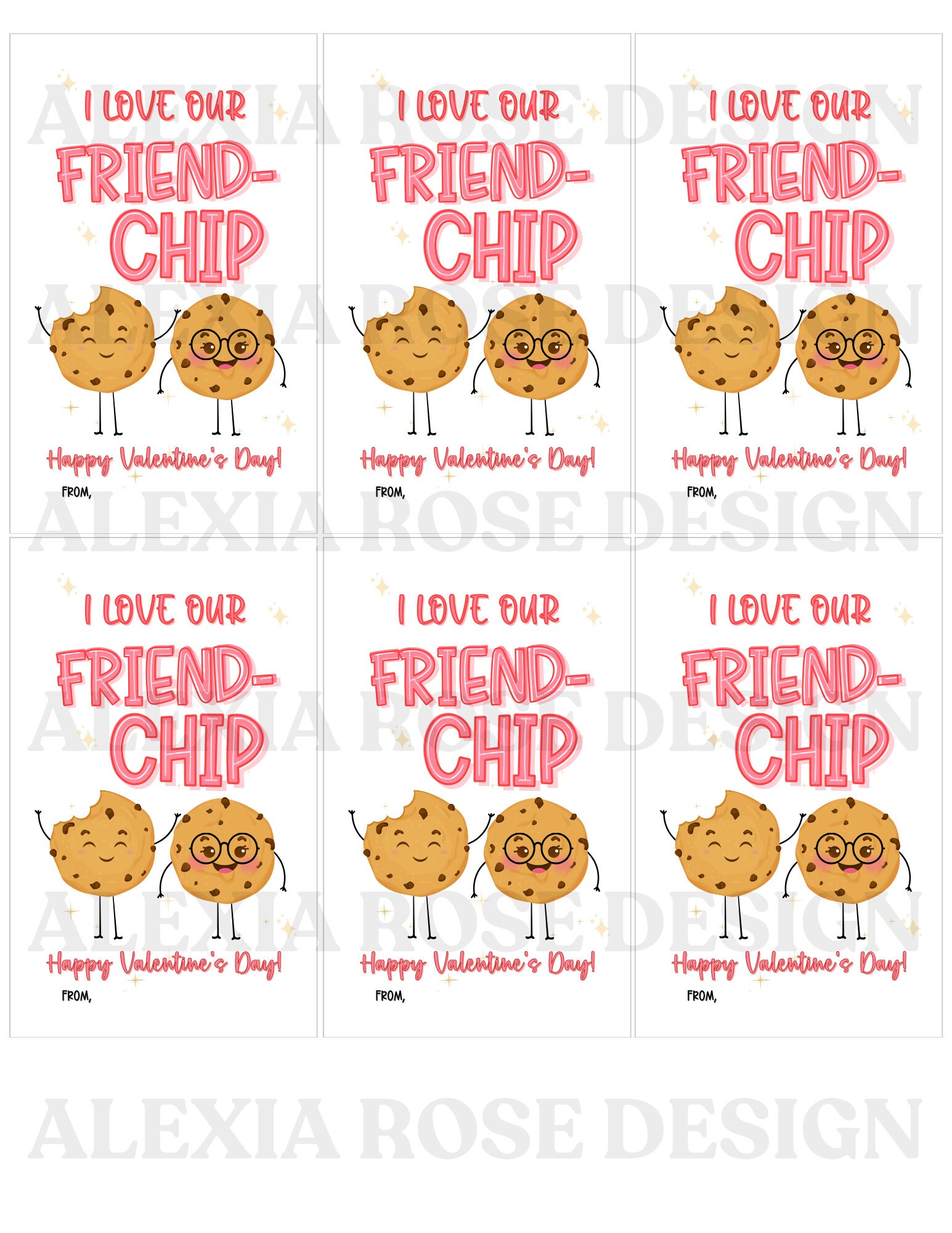 Printable Valentines Card | I Love Our Friend Chip Valentine ...