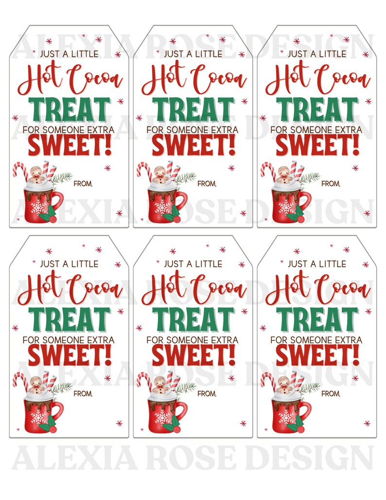Hot Cocoa Treat for Someone Sweet | Holiday Tag | Christmas Tag |hot ...