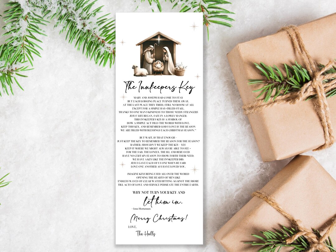 The Innkeepers Key Christmas Poem | Christ-centered Christmas ...
