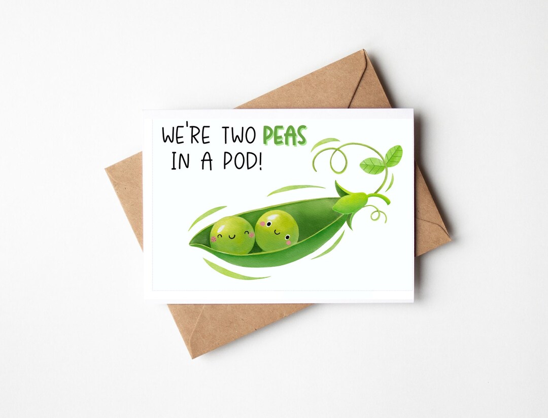 Two Peas in a Pod | Friendship Greeting Card | Best Friends Card ...