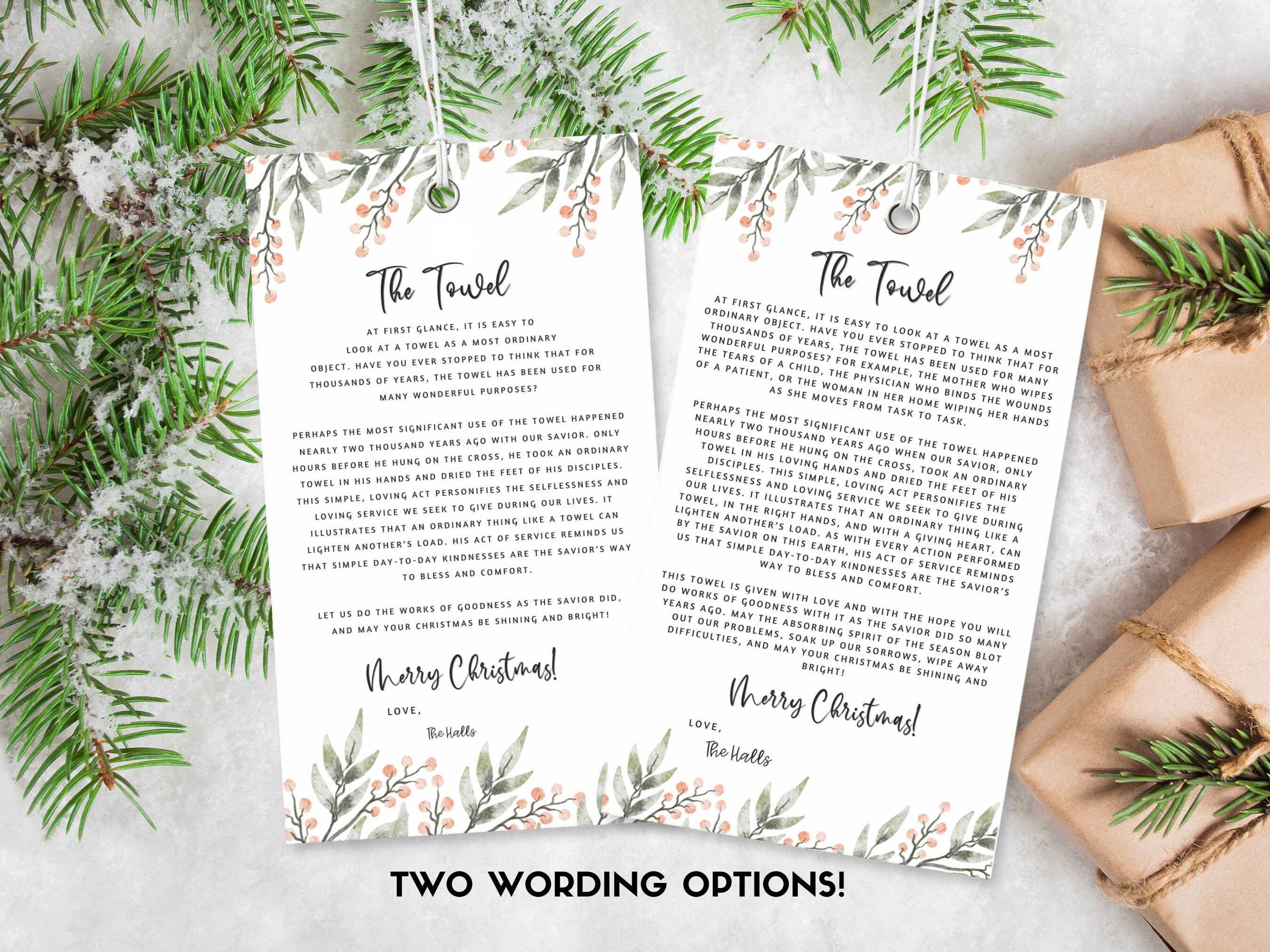 Christmas Towel Poem | Merry Christmas Tag | Christ Christmas Message ...