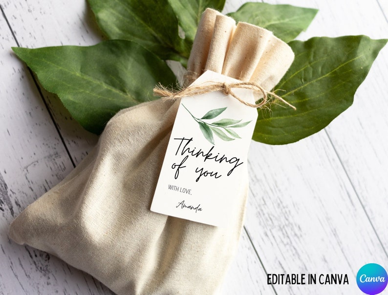 Thinking of You Tag | Sympathy Gift Tag | Flower Gift Tags | Friend ...