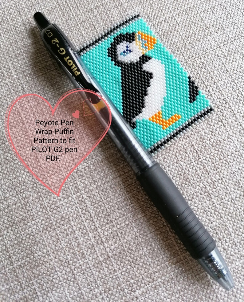 Peyote Pen Wrap PUFFIN Pattern PDF - Etsy
