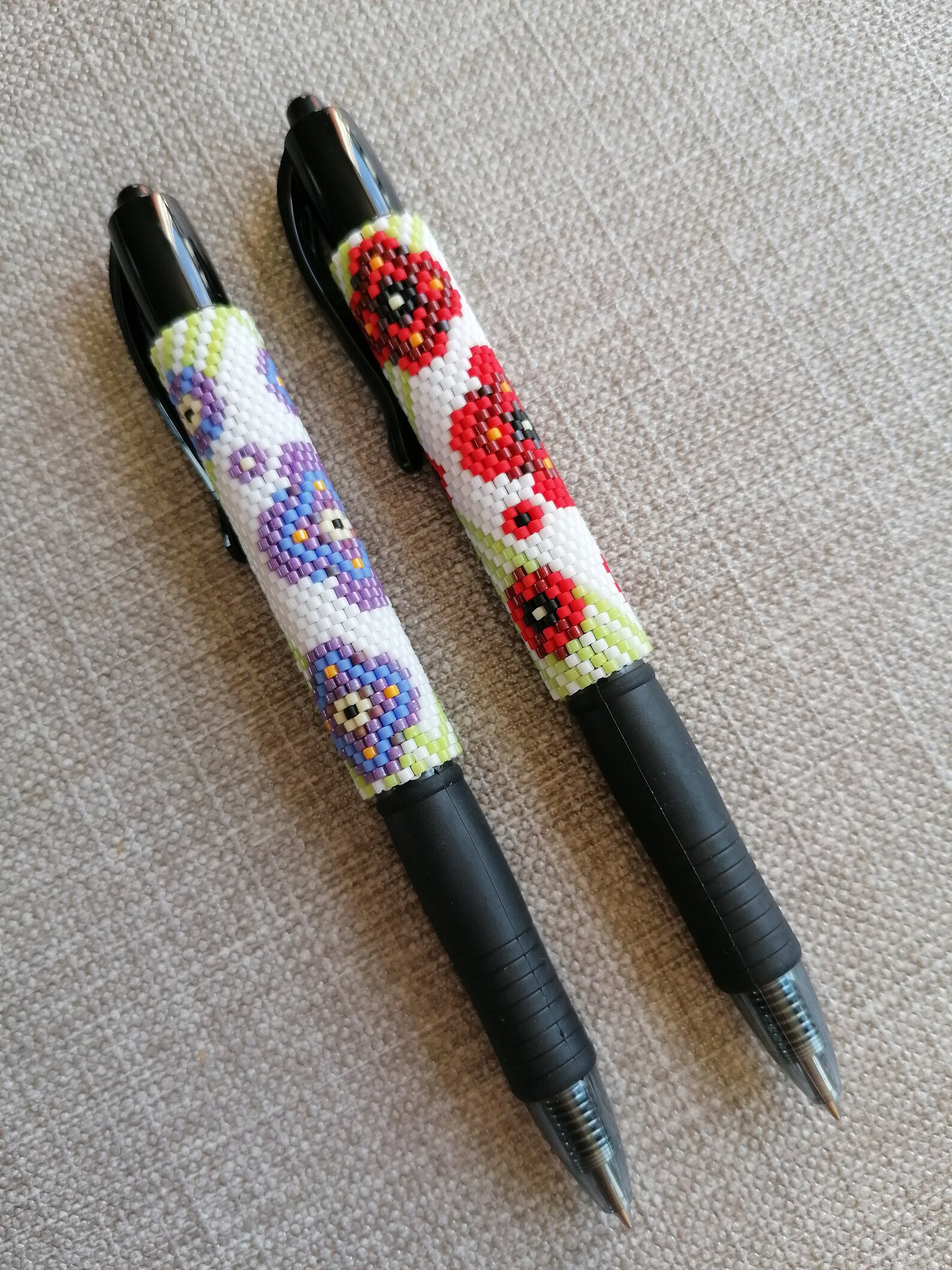 Folk Art Flower Pen Wrap Pattern Download PDF - Etsy