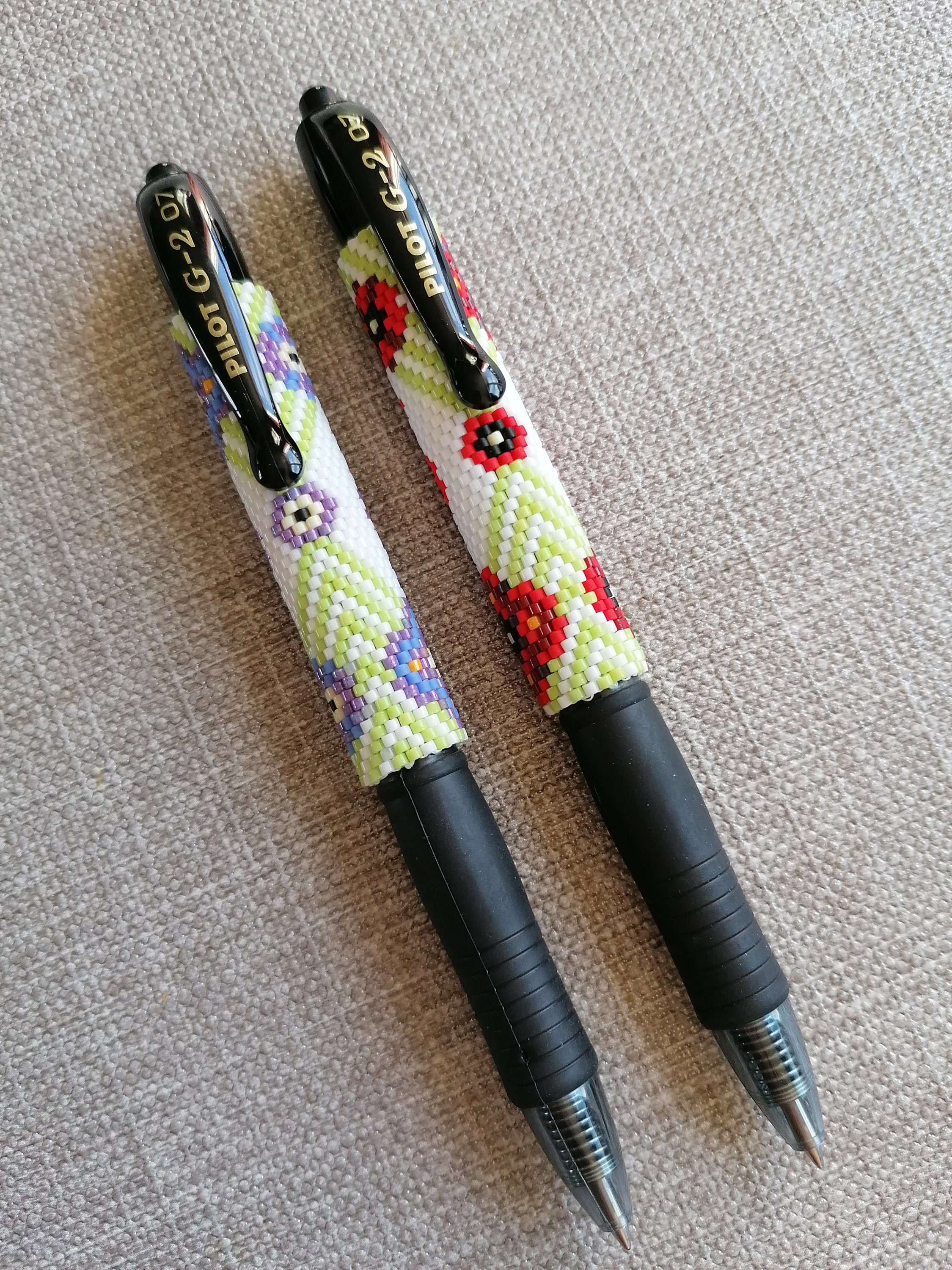 Folk Art Flower Pen Wrap Pattern Download PDF - Etsy