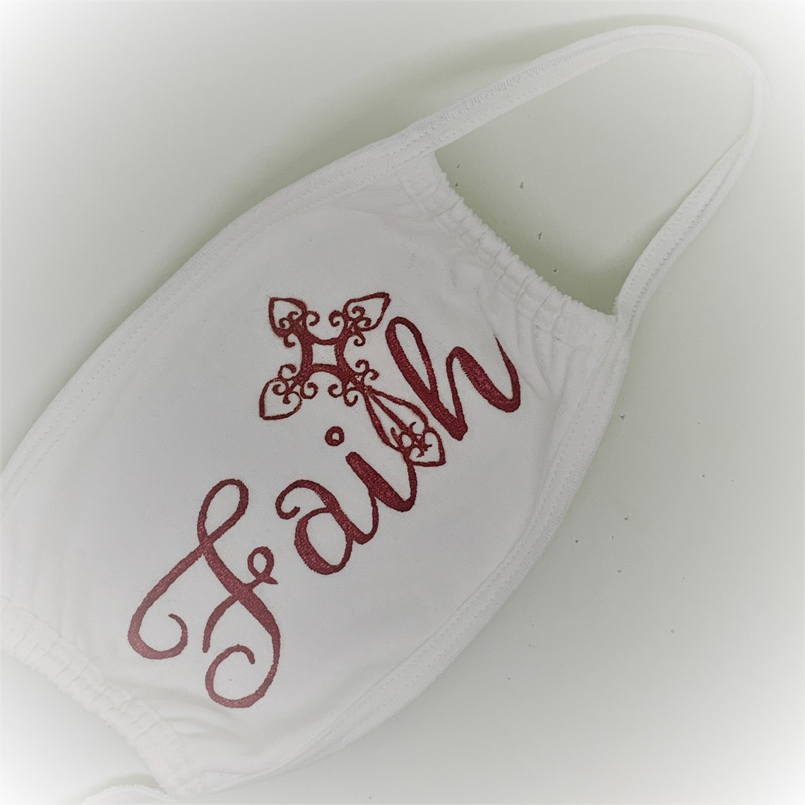 Faith Face Mask Hand-painted Cotton Face Mask 3 Ply Face - Etsy